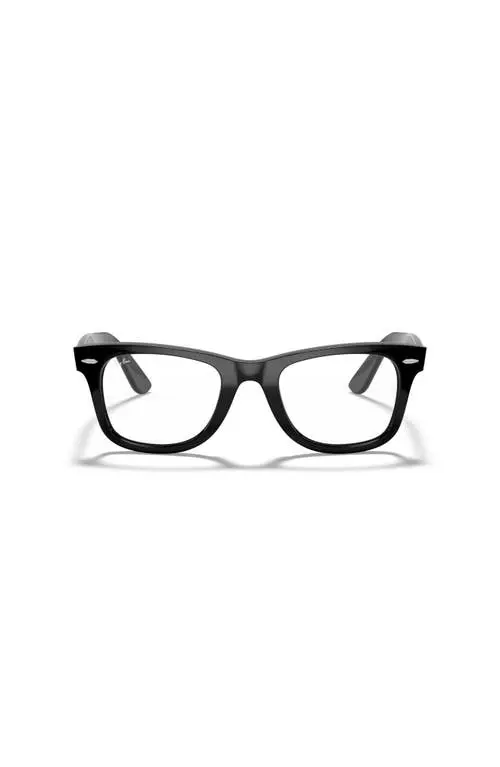 Ray-ban 50mm Square Optical Glasses - Black