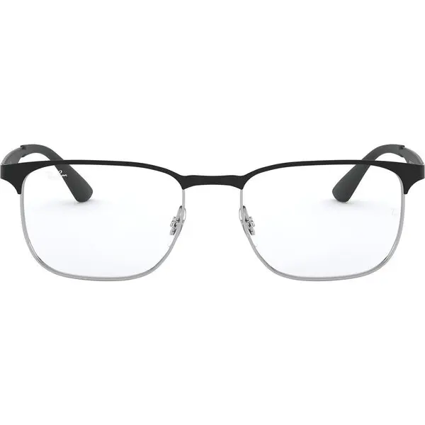 Ray-ban Rectangle Full Rim Eyeglasses - Silver/black