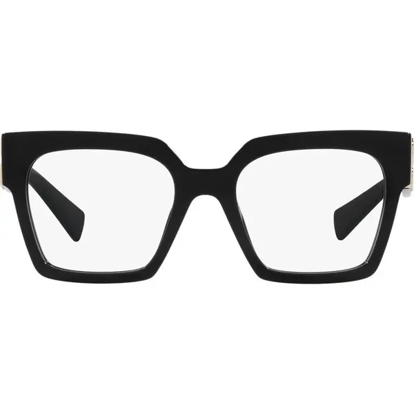 Miu Miu 52mm Square Optical Glasses - Black