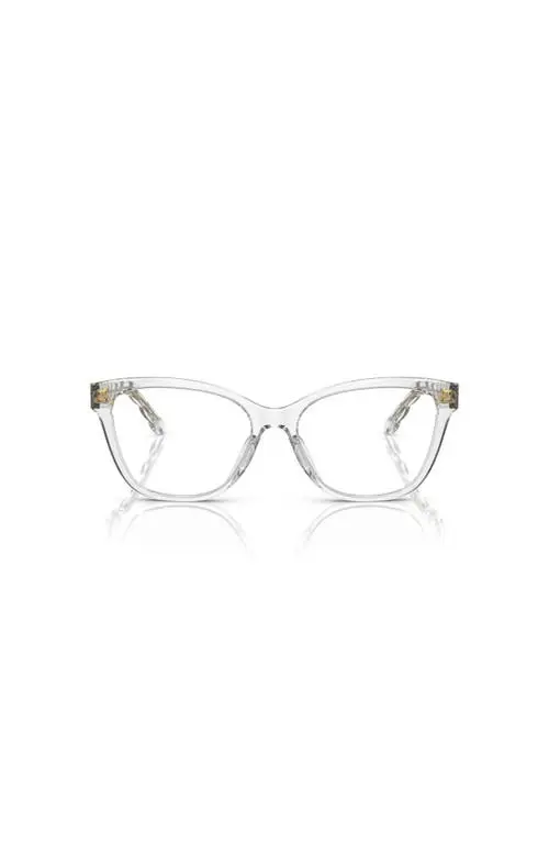 Tory Burch 53mm Rectangle Optical Glasses - Transparent