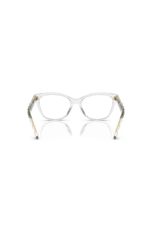 Tory Burch 53mm Rectangle Optical Glasses - Transparent