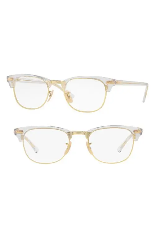 Ray-ban Clubmaster Acetate Optical Eyeglasses - Transparent