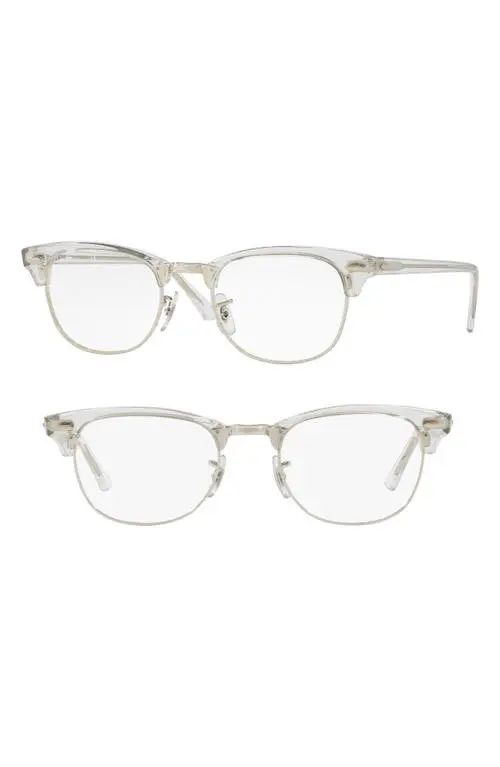 Ray-ban Clubmaster Acetate Optical Eyeglasses - White