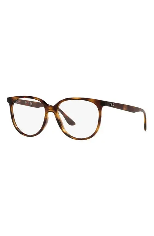 Ray-ban 54mm Square Optical Eyeglasses - Havana