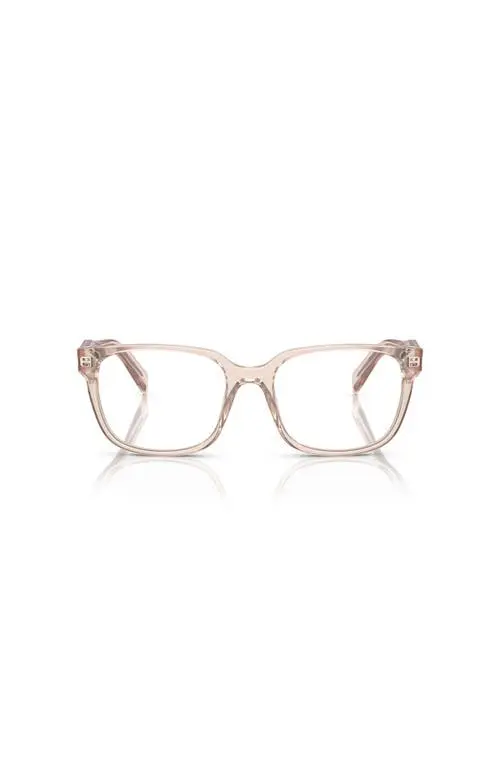 Prada 52mm Rectangle Eyeglasses - Pink