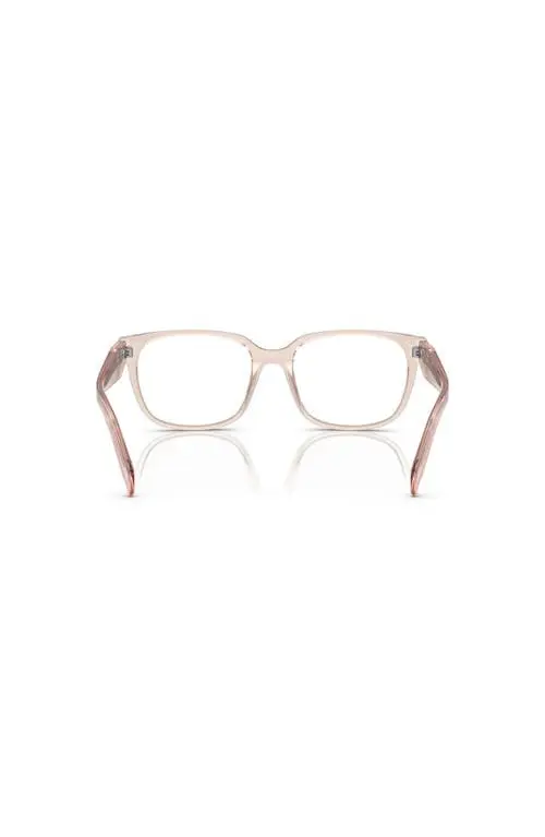 Prada 52mm Rectangle Eyeglasses - Pink