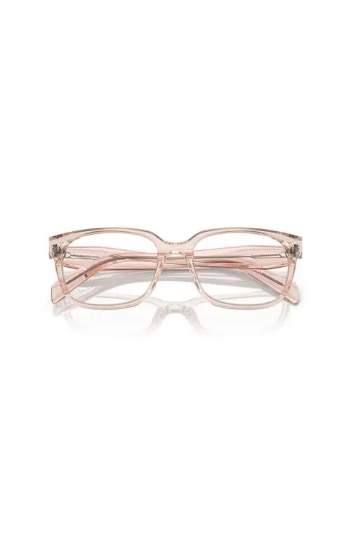 Prada 52mm Rectangle Eyeglasses - Pink