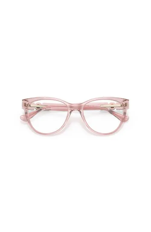 Versace 53mm Cat Eye Optical Glasses - Pink
