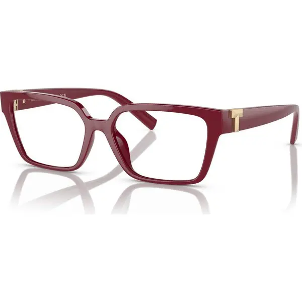 Tiffany & Co. 55mm Rectangle Optical Glasses - Red