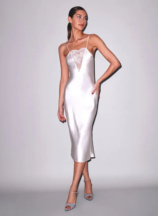 FLEUR DU MAL Frankie Lace Slip Dress