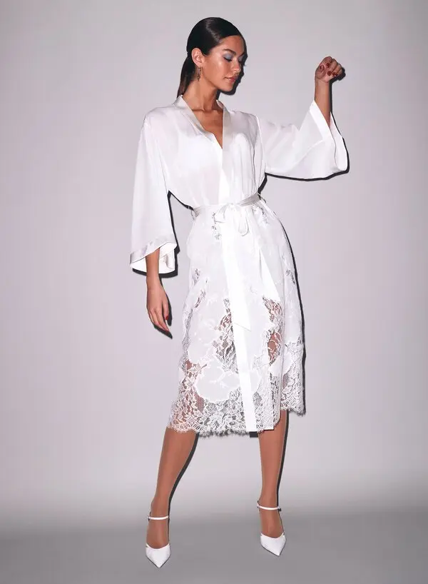 FLEUR DU MAL Mia Lace Long Robe