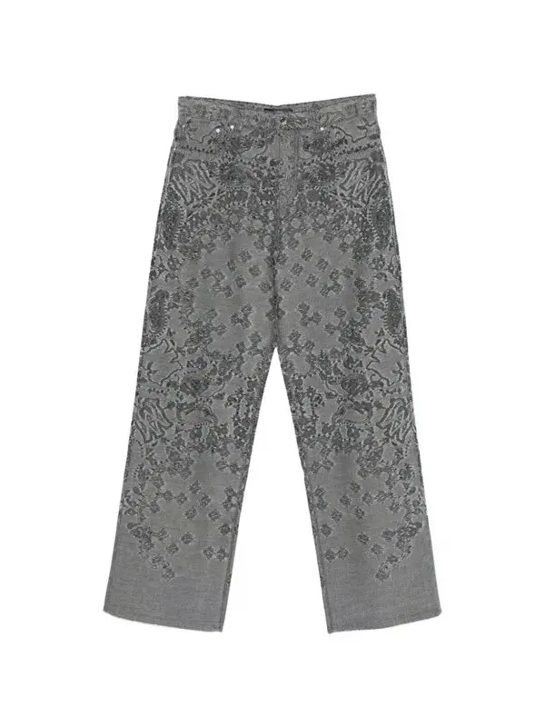 Amiri Bandana Baggy Jeans - Grey