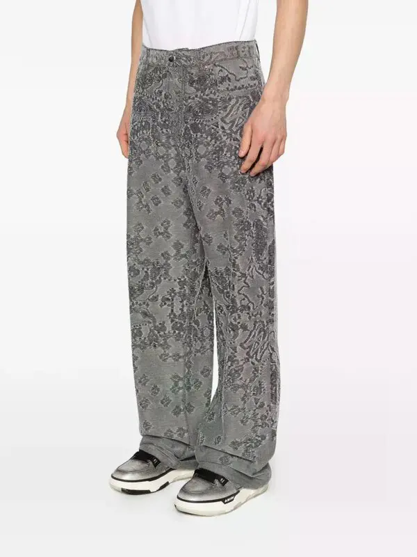 Amiri Bandana Baggy Jeans - Grey