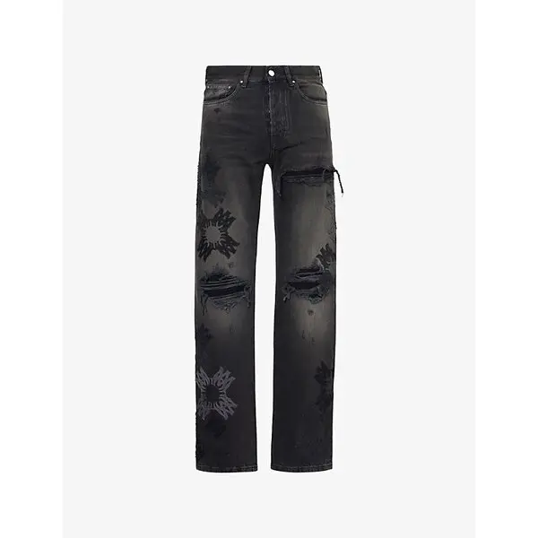 Amiri Quad Mx1 Straight-leg Denim Jeans - Black