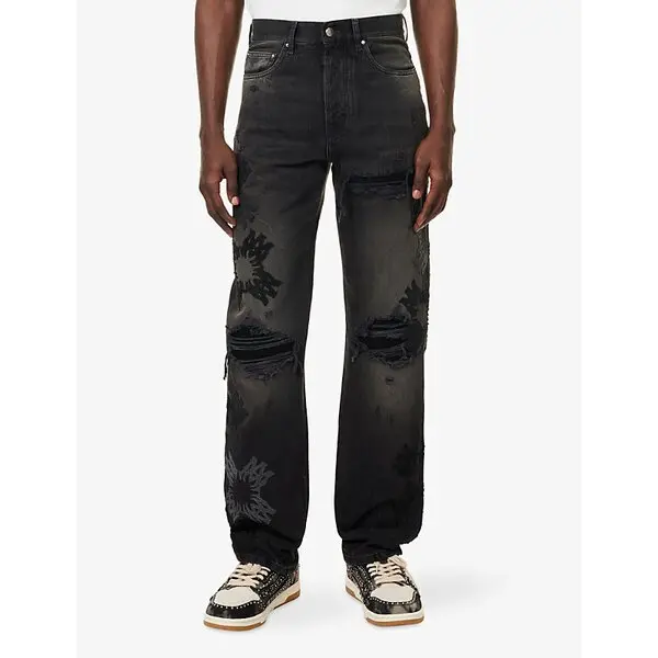 Amiri Quad Mx1 Straight-leg Denim Jeans - Black