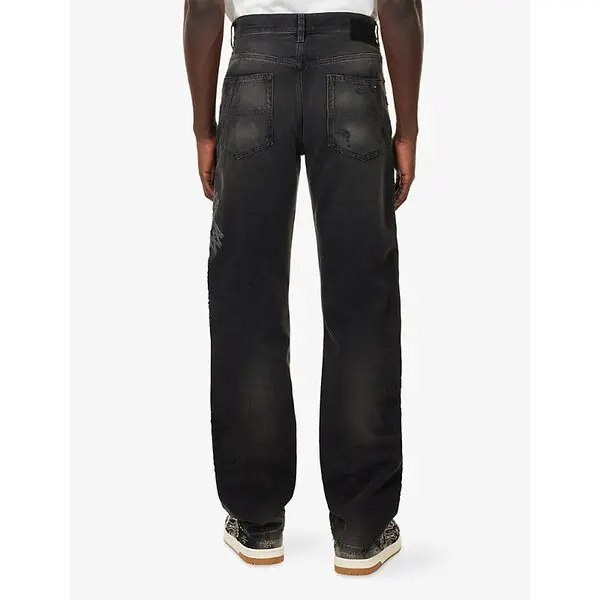 Amiri Quad Mx1 Straight-leg Denim Jeans - Black