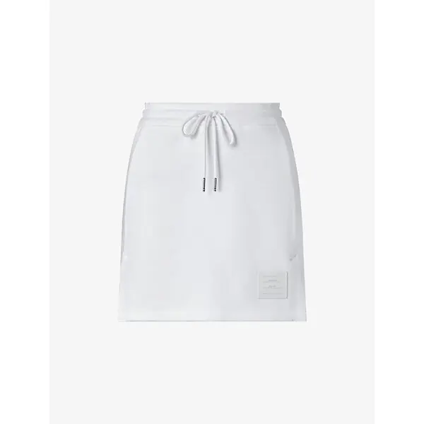 THOM BROWNE X ASICS Brand-patch Drawstring-waist Mini Skirt - White