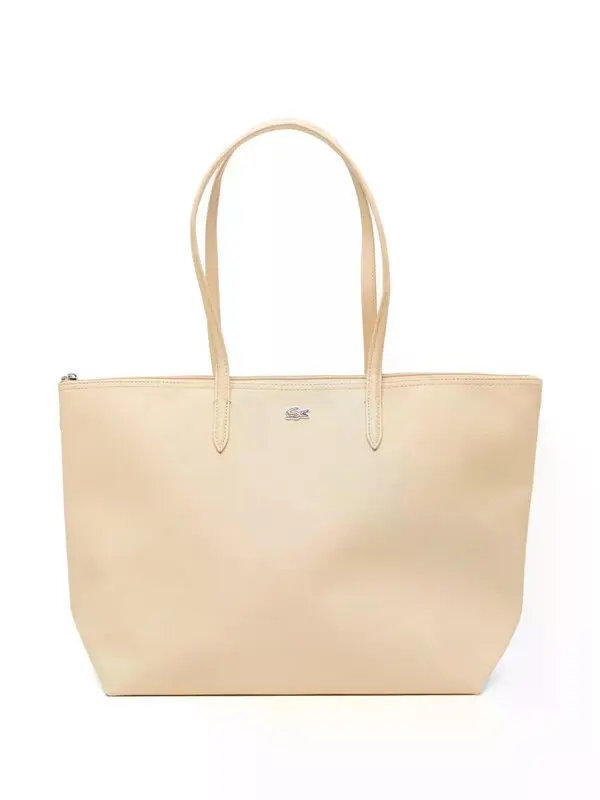 Lacoste Zipped Tote - Neutrals
