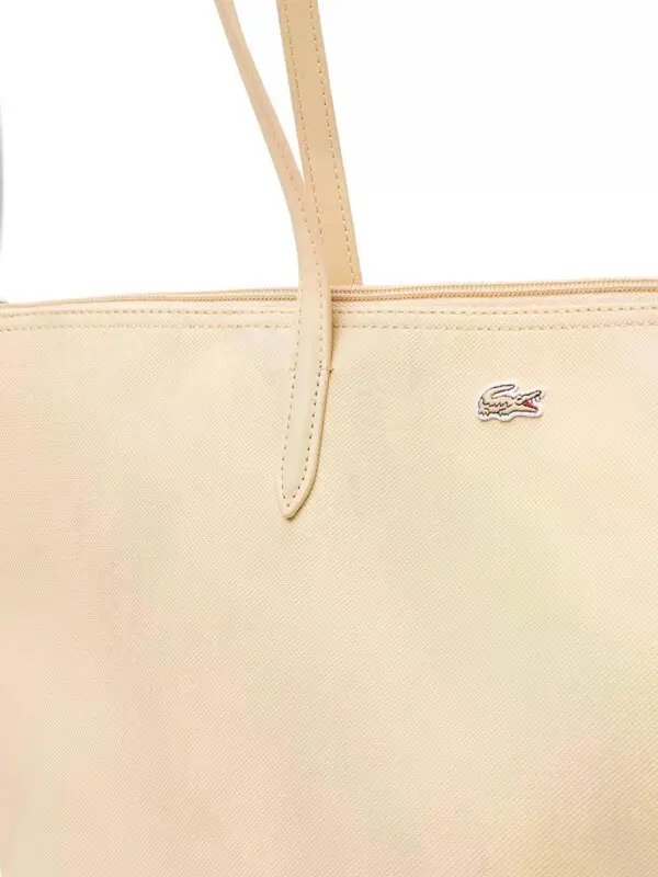 Lacoste Zipped Tote - Neutrals