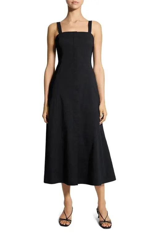 Theory Square Neck Midi Dress