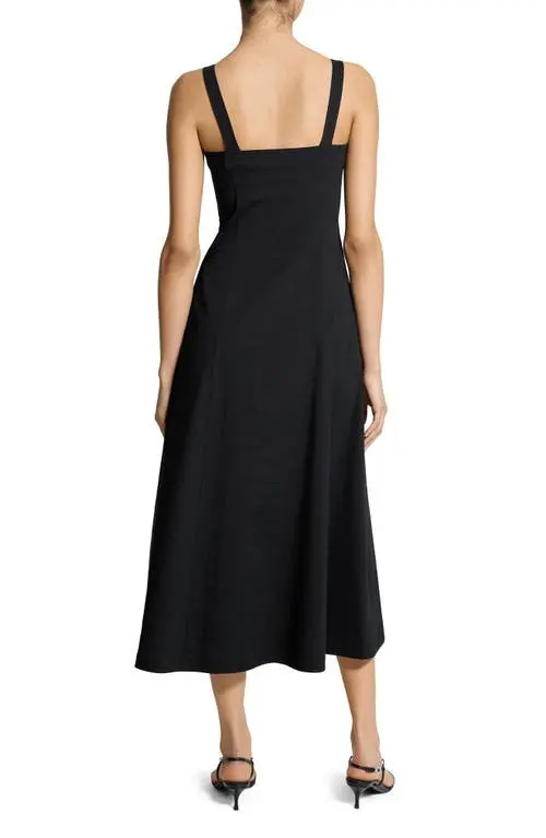 Theory Square Neck Midi Dress