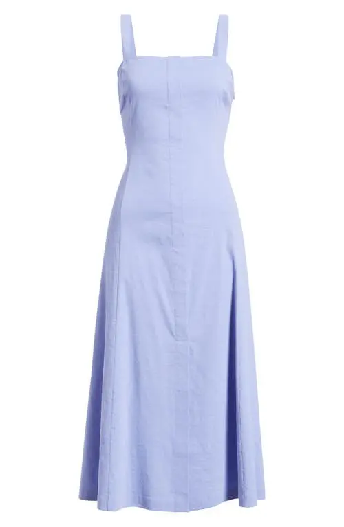 Theory Square Neck Midi Dress - Lavender Glow