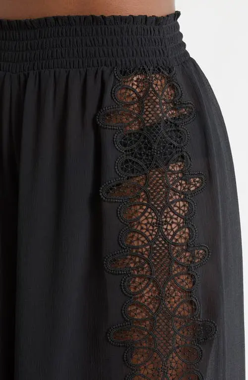 Ramy Brook Athena Lace Cover-up Pants - Black