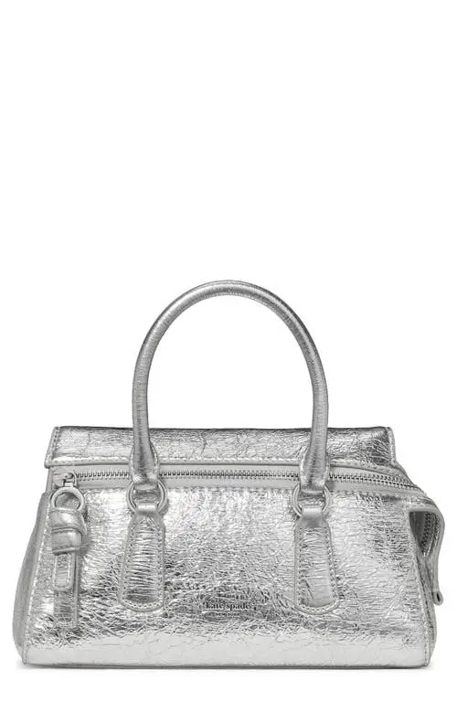 Kate Spade New York Bond Crinkle Leather Mini Handbag - Silver