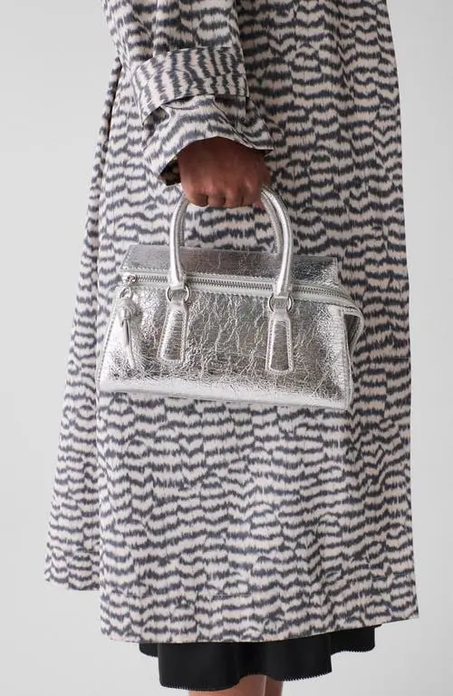 Kate Spade New York Bond Crinkle Leather Mini Handbag - Silver