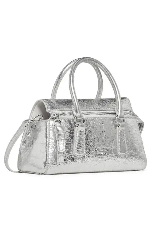 Kate Spade New York Bond Crinkle Leather Mini Handbag - Silver