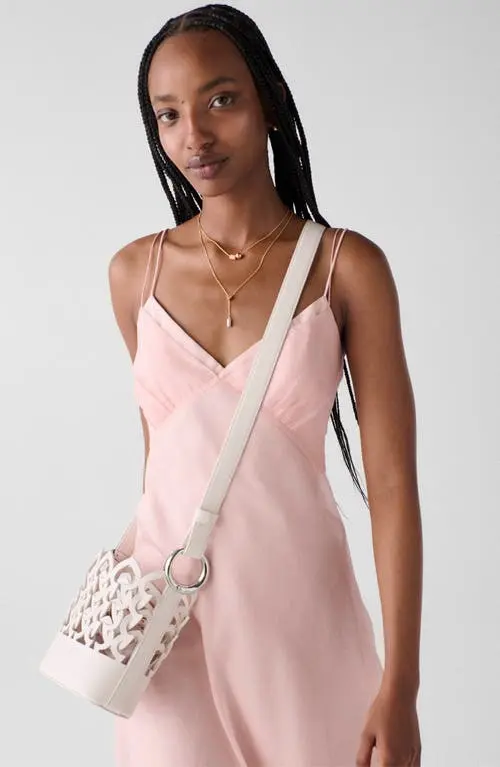 Kate Spade New York Halo Woven Mini Bucket Bag - Cream