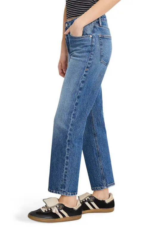 Good American Ripped Ankle Straight Leg Jeans - Indigo1222
