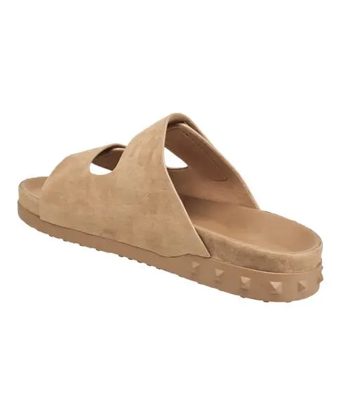 True Religion Sean Double Strap Metal Logo Sandal