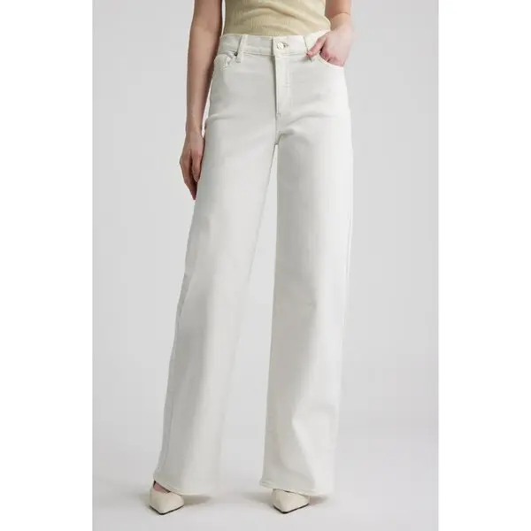 FRAME Long Le Slim Palazzo High-waist Wide-leg Jeans - Au Natural Clean