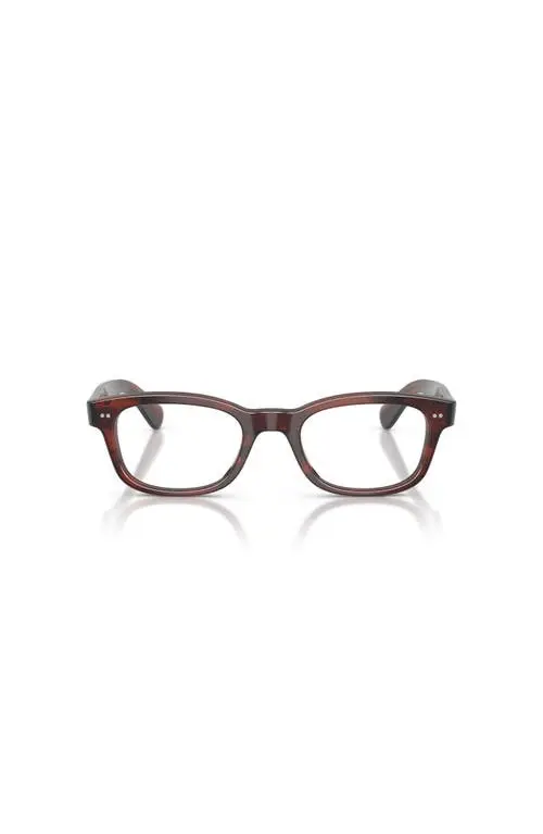 Oliver Spencer 49mm Rectangle Full Rim Eyeglasses - Brown