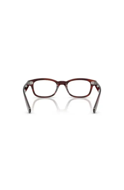 Oliver Spencer 49mm Rectangle Full Rim Eyeglasses - Brown
