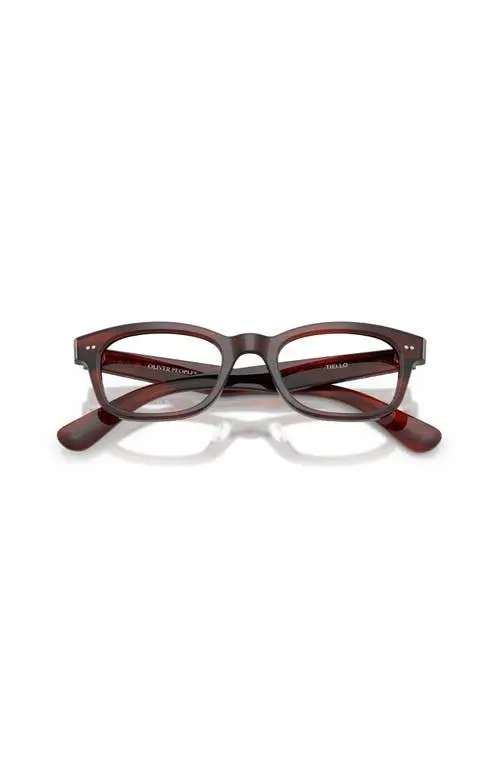 Oliver Spencer 49mm Rectangle Full Rim Eyeglasses - Brown