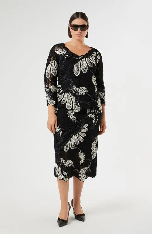 Marina Rinaldi Campale Knit Midi Skirt