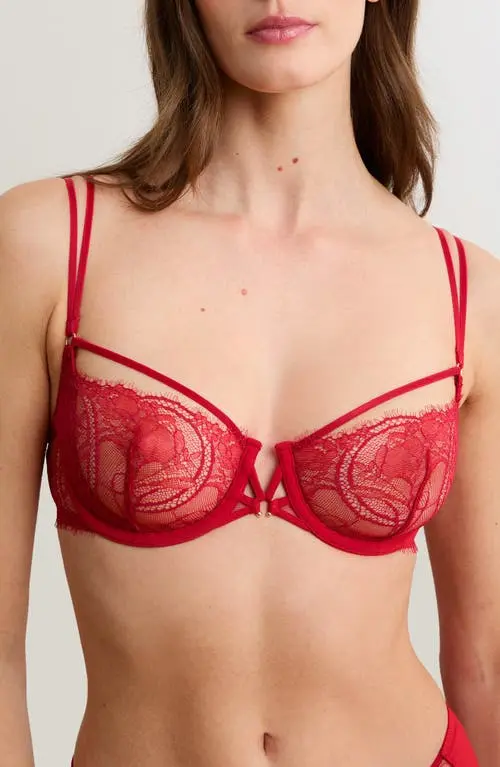 ETAM Vertige N°9 Underwire Balconette Bra - Red
