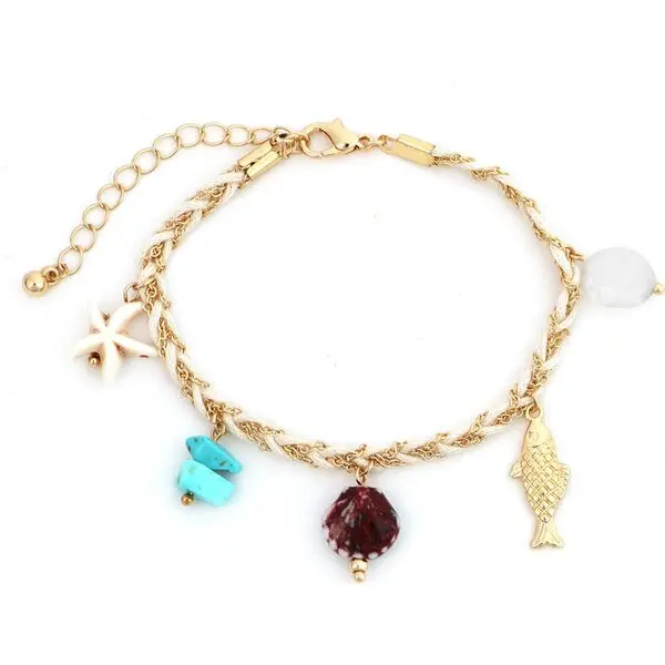 PANACEA Chain Link Charm Bracelet - Ivory