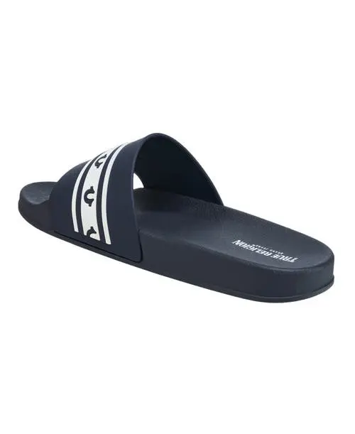 True Religion Snoop Colorblock Logo Pool Slides