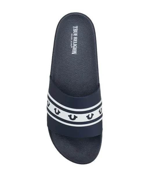 True Religion Snoop Colorblock Logo Pool Slides