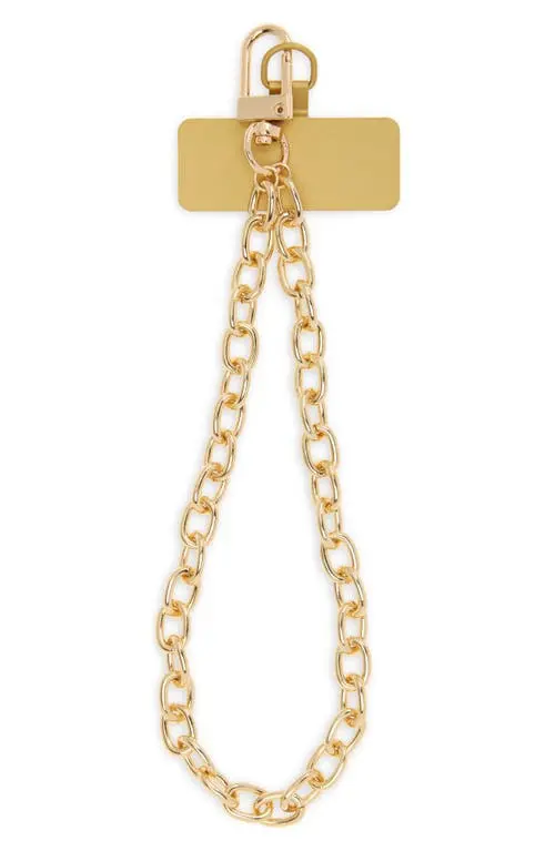 Chelsea28 Oval Chain Link Phone Wrist Strap - Gold