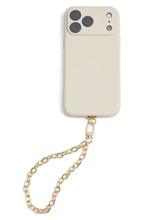 Chelsea28 Oval Chain Link Phone Wrist Strap - Gold