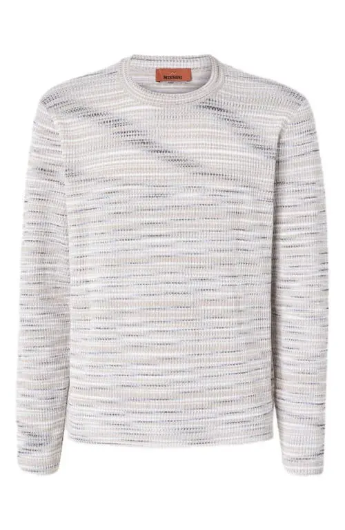 Missoni Ribbed Crew-neck Space-dye Cotton Pullover