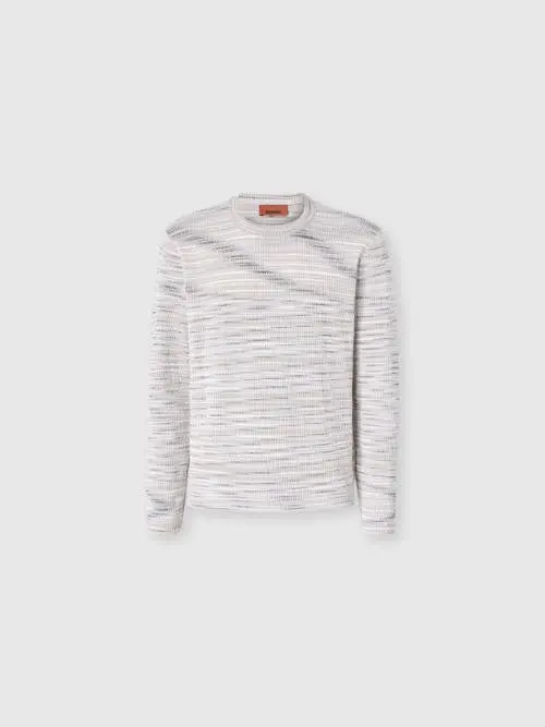 Missoni Ribbed Crew-neck Space-dye Cotton Pullover