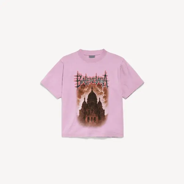 Balenciaga Sacré Caur Medium Fit T-shirt - Pink
