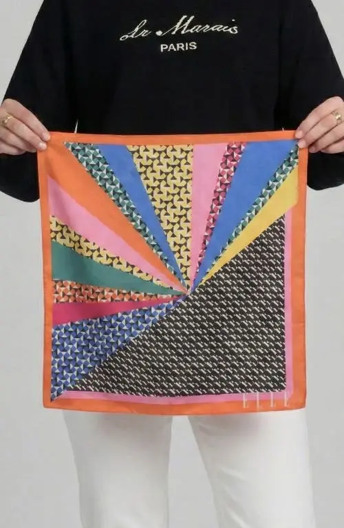 ELLE COLLECTION Printed Satin Scarf - Multi