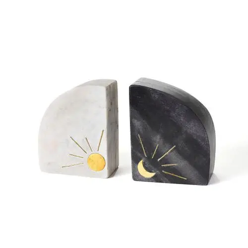 MATR BOOMIE Indukala Sun And Moon Marble Bookends