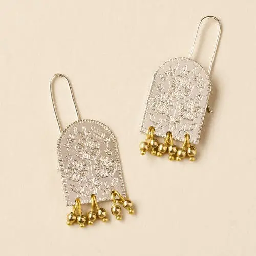 MATR BOOMIE Haveli Etched Statement Earrings